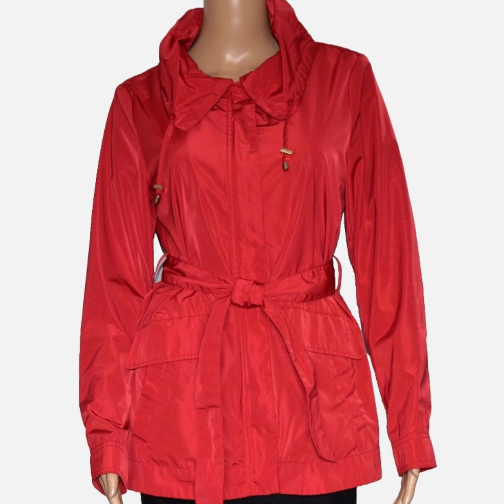 Geox Respira Breathing System Red Collared Belted Ful… - Gem